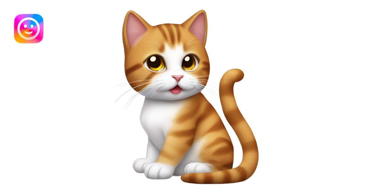 gatito marrón bebé tomado de la mano con gatita blanca bebé emoji | AI ...