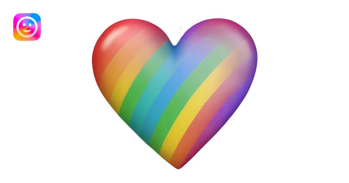 Rainbow heart emoji | AI Emoji Generator