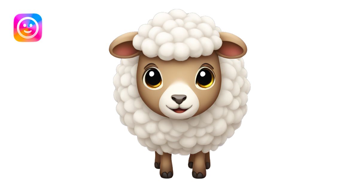 Cute Sheep emoji | AI Emoji Generator