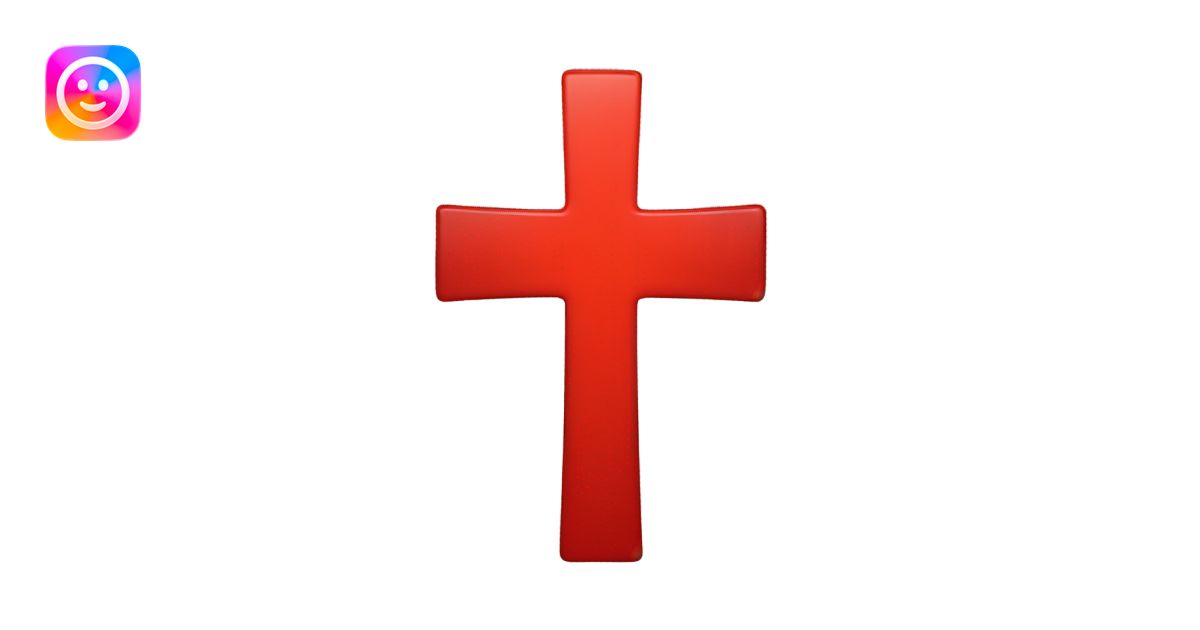Red christian cross emoji | AI Emoji Generator