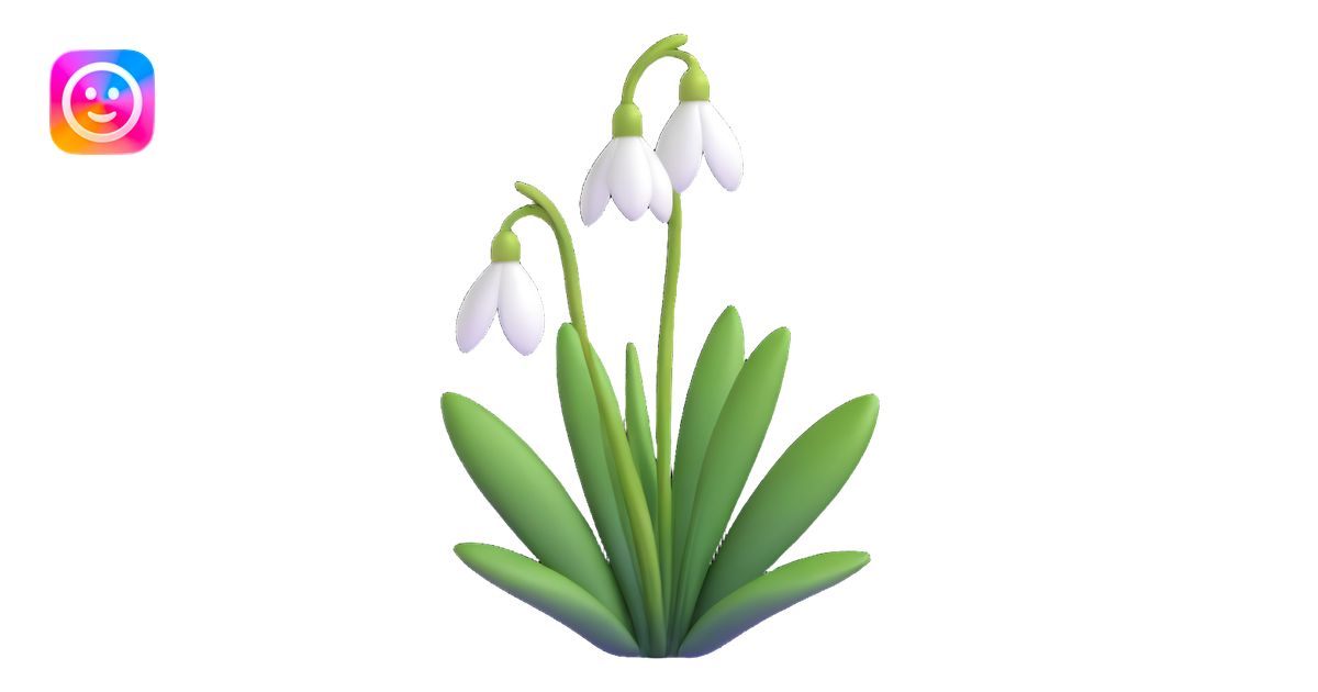 snowdrop flower emoji | AI Emoji Generator