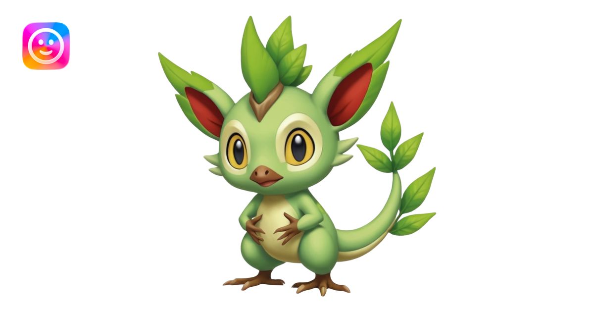 Fey Toony Axew-Grookey-Celebi-Amaura-Grovyle-Shaymin-fusion-hybrid ...