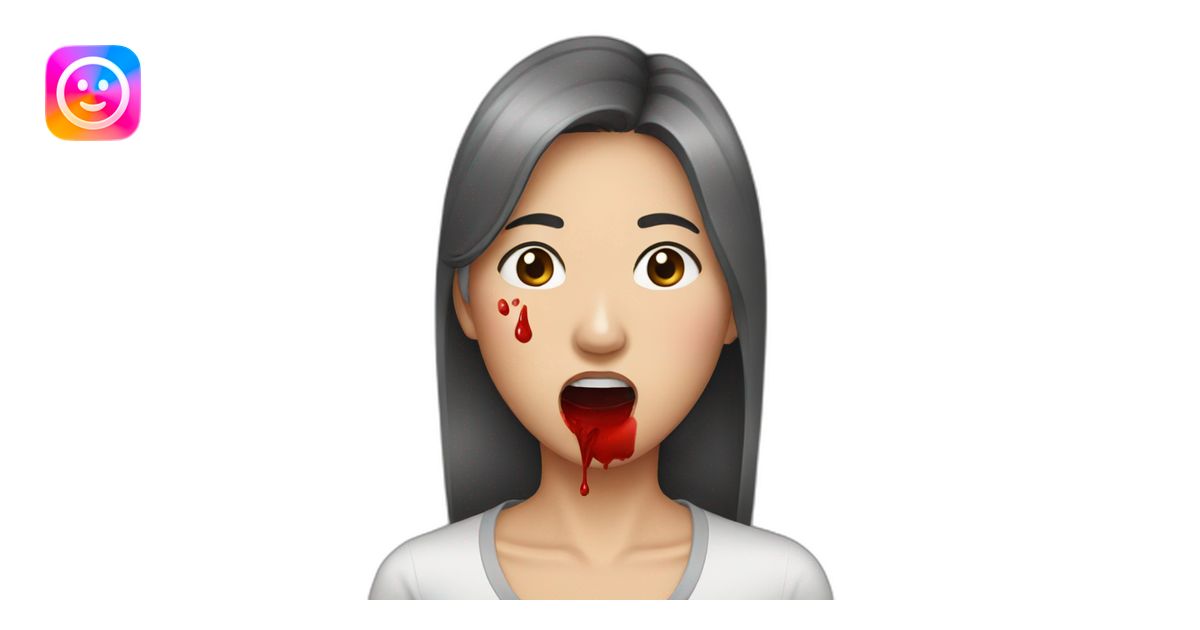 asian woman nosebleeding emoji | AI Emoji Generator