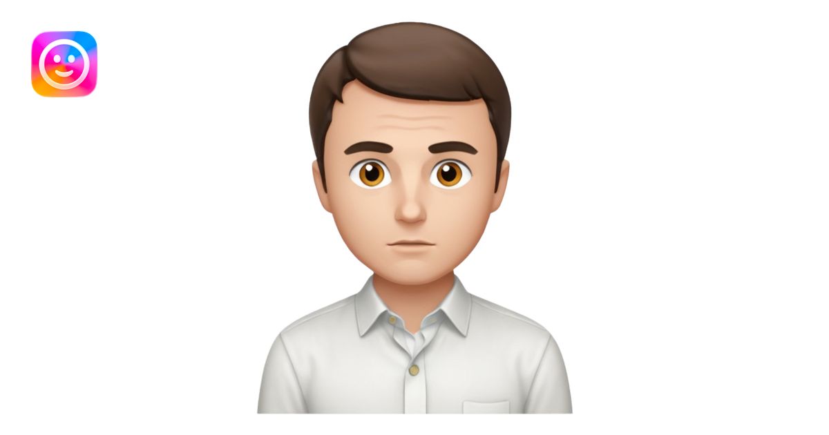 Charlie Kirk emoji with white shirt on emoji | AI Emoji Generator