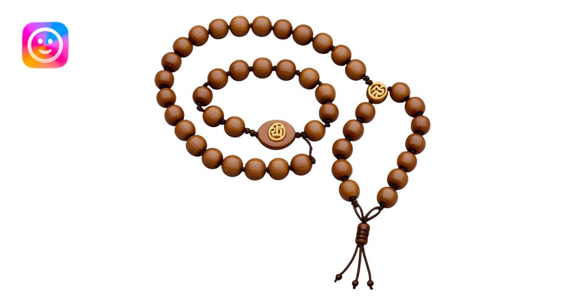 Buddhist prayer beads emoji | AI Emoji Generator