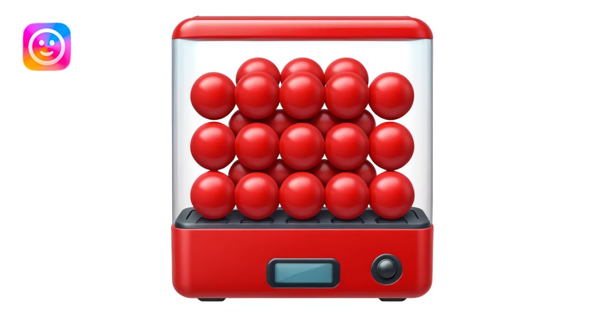 red gacha machine balls emoji | AI Emoji Generator