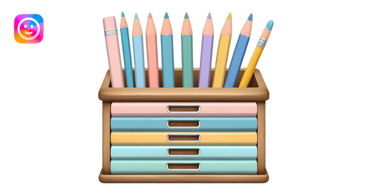 aesthetic school supplies cottage core emoji | AI Emoji Generator