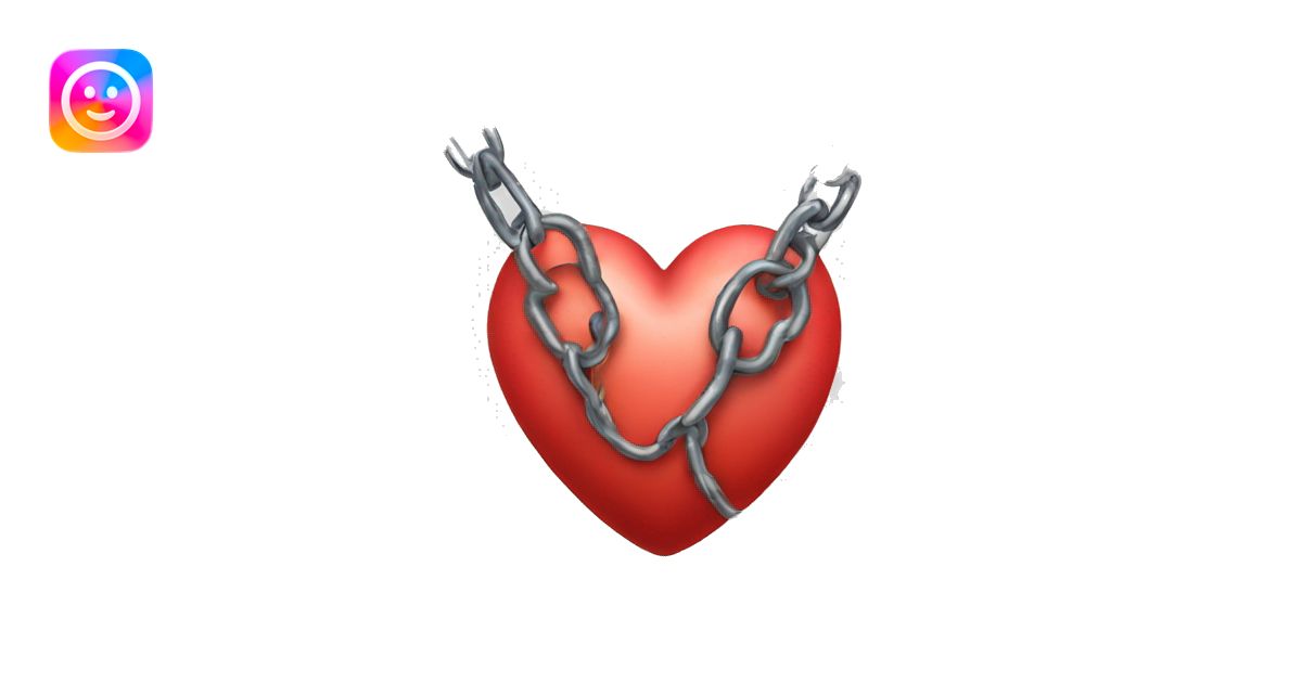 Heart with a chain on emoji | AI Emoji Generator