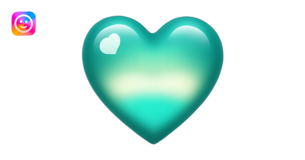 Teal heart emoji | AI Emoji Generator