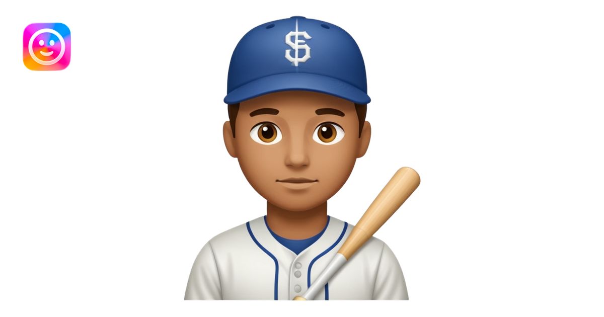 Baseball Player Center Fill emoji | AI Emoji Generator
