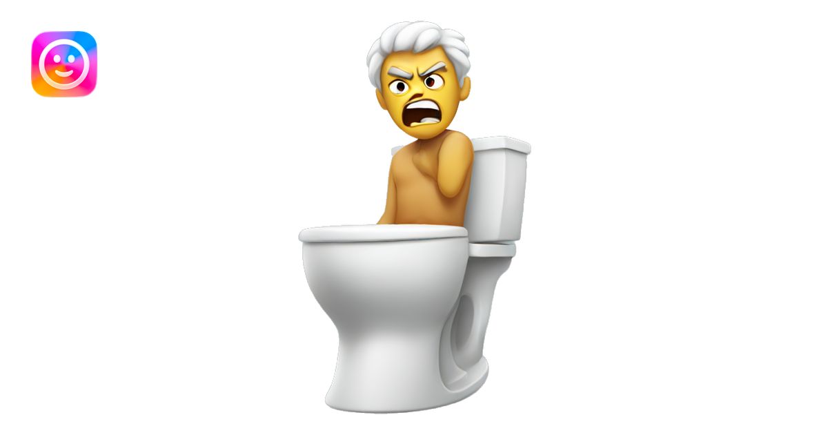 angry person on a toilet emoji | AI Emoji Generator