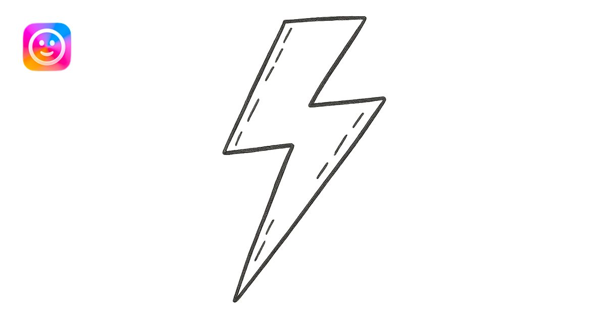 hand-drawn outlined lightning bolt icon icon | AI Emoji Generator