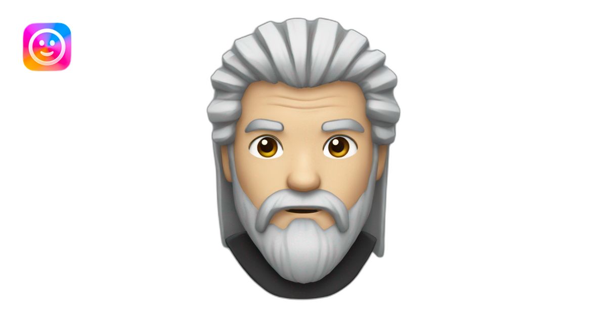 ninja master, grey hair, long beard emoji | AI Emoji Generator