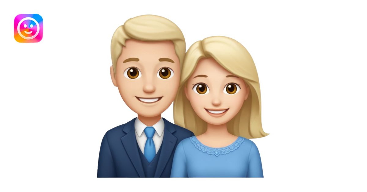 Married couple male and female emoji | AI Emoji Generator