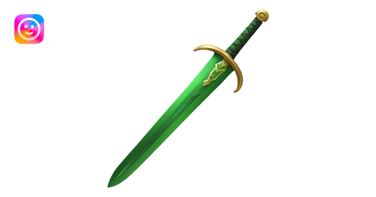 A Green sword emoji | AI Emoji Generator