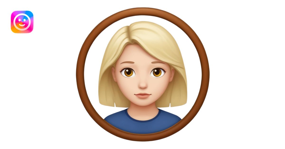 une personne joli de face dans un rond emoji | AI Emoji Generator