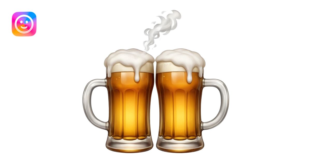 beer clink emoji combined with puff emoji emoji | AI Emoji Generator