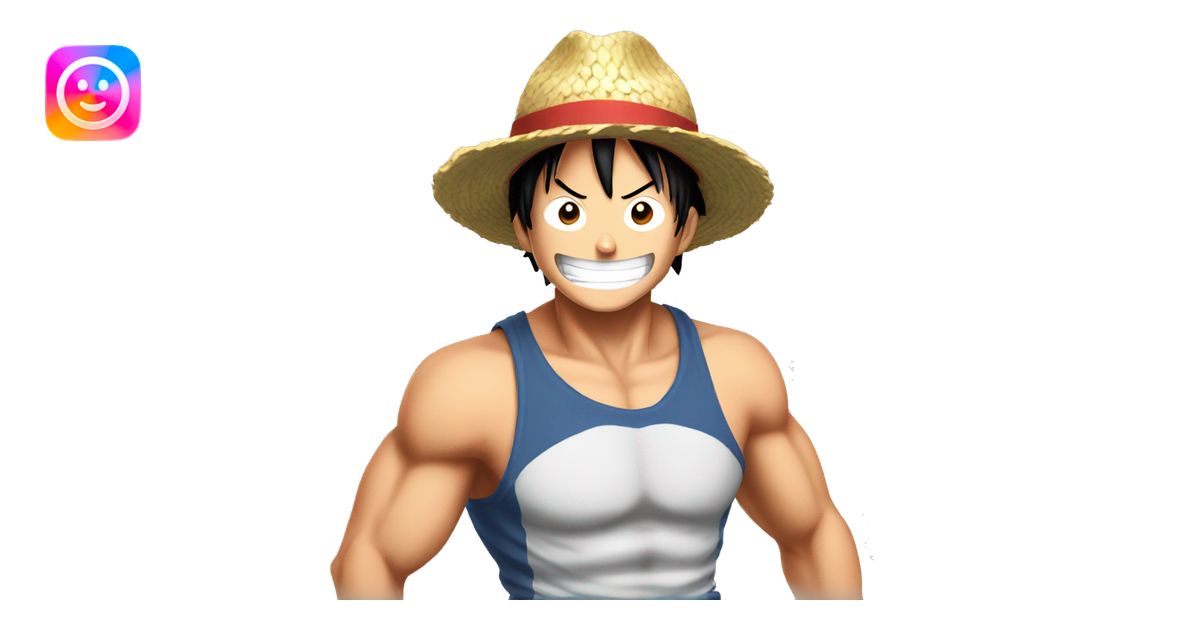 Luffy musculoso emoji | AI Emoji Generator