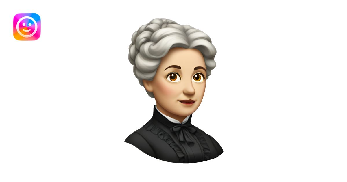 A big victorian Woman’s head emoji | AI Emoji Generator