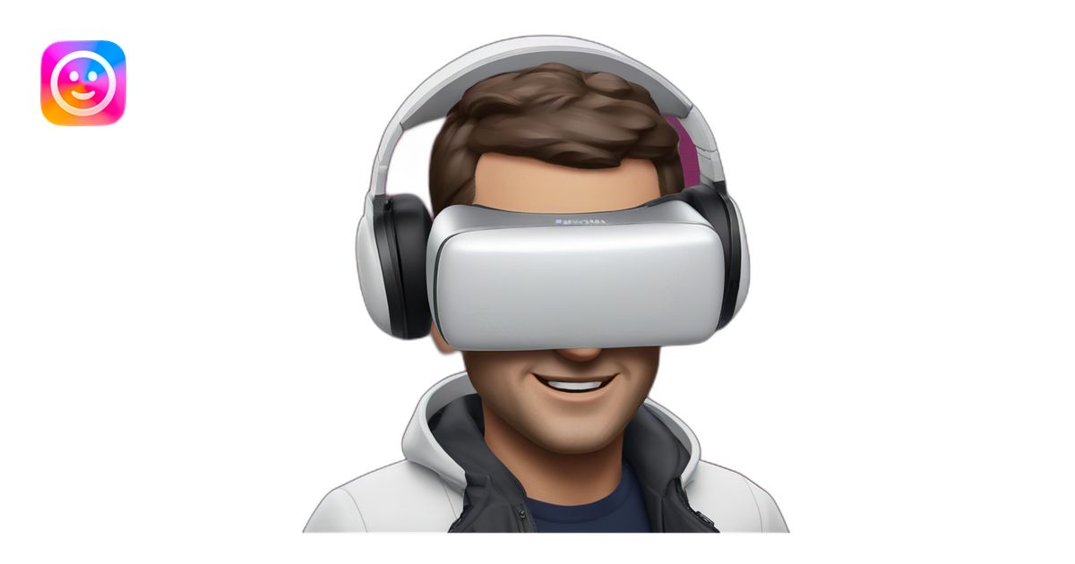 Emanuel Macron with oculus quest white headset emoji | AI Emoji Generator