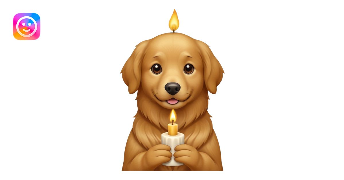 candle-holding dog emoji | AI Emoji Generator