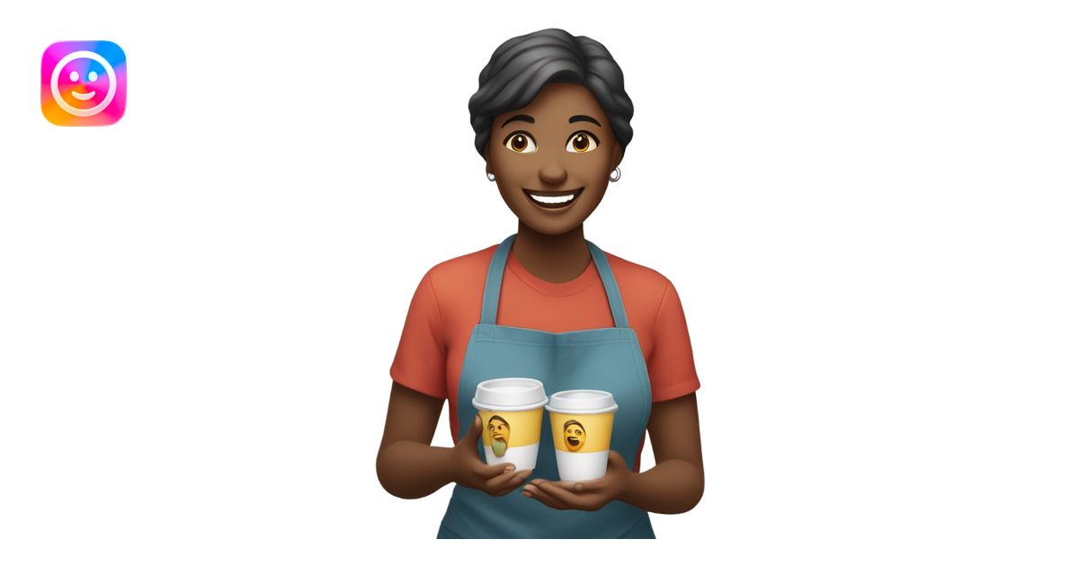 Lady handing out free samples emoji | AI Emoji Generator