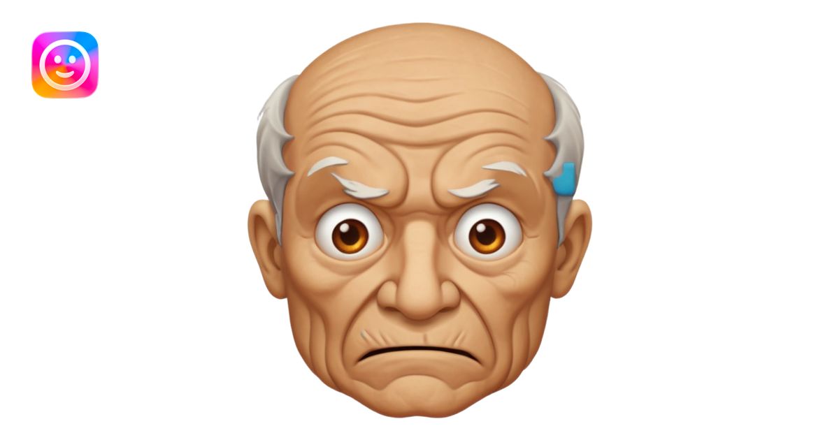 old man dad with mad face emoji | AI Emoji Generator
