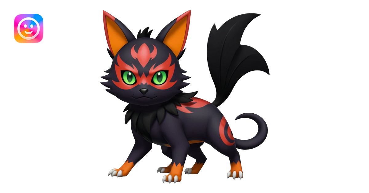 Noibat-Nargacuga-Litten-Torracat-fusion-Fakemon-Pokémon-creature emoji ...