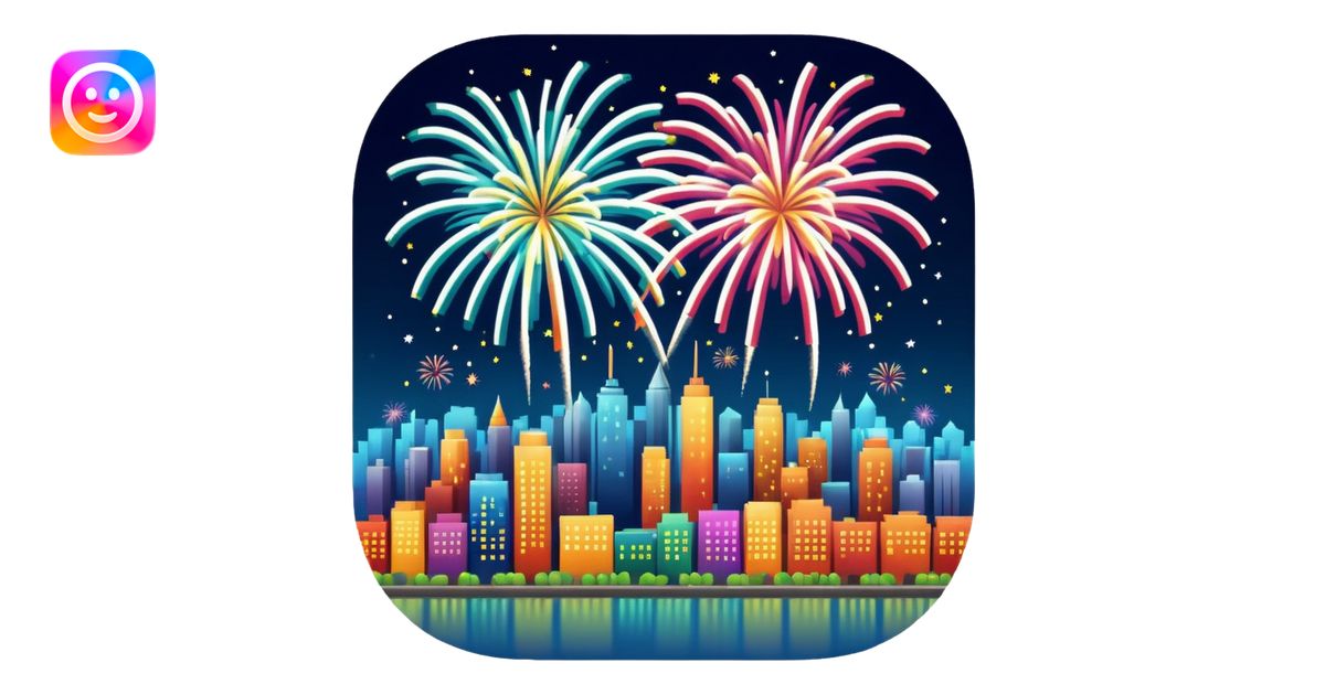 Fireworks city emoji | AI Emoji Generator