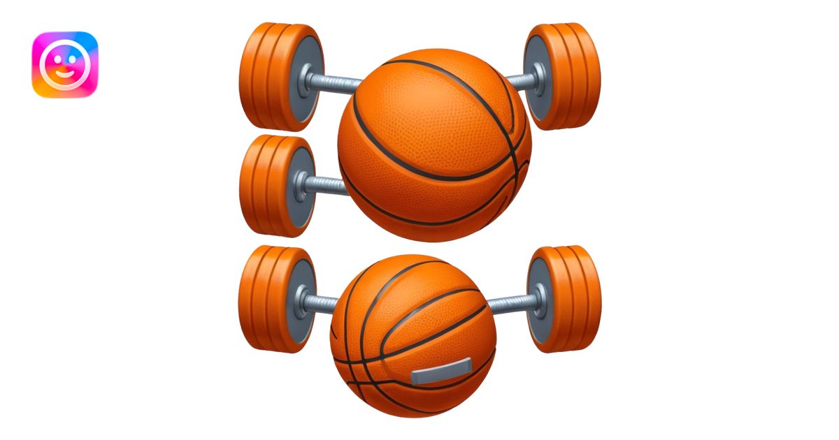 Dumbbell and ball emoji | AI Emoji Generator