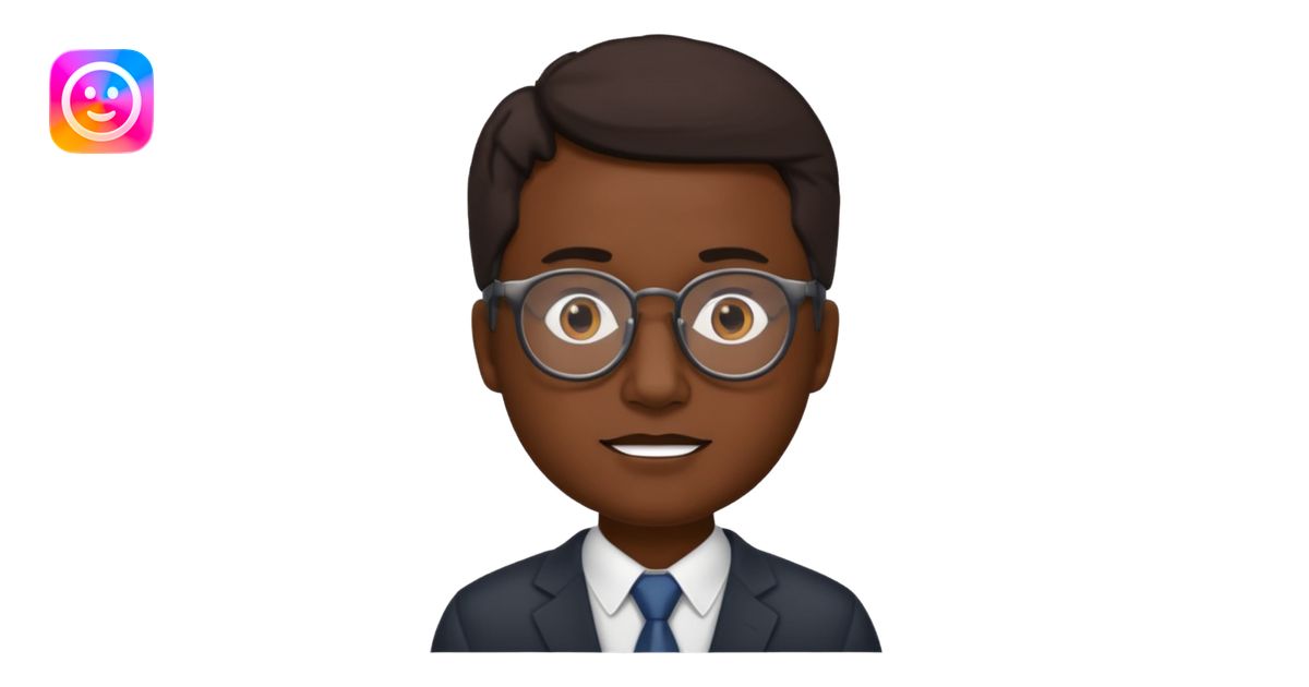 Señor con lentes emoji | AI Emoji Generator