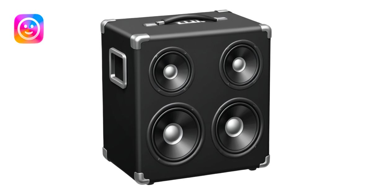 DJ loud speaker box stage 2d angle emoji | AI Emoji Generator