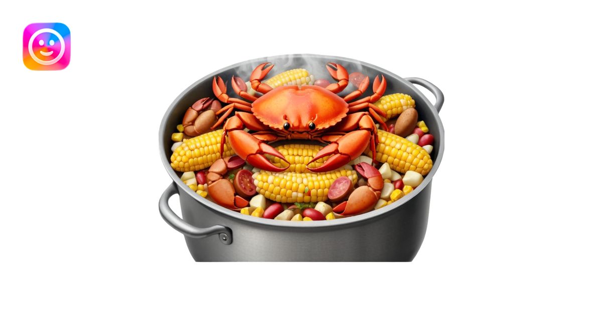 Cajun crab seafood boil emoji | AI Emoji Generator