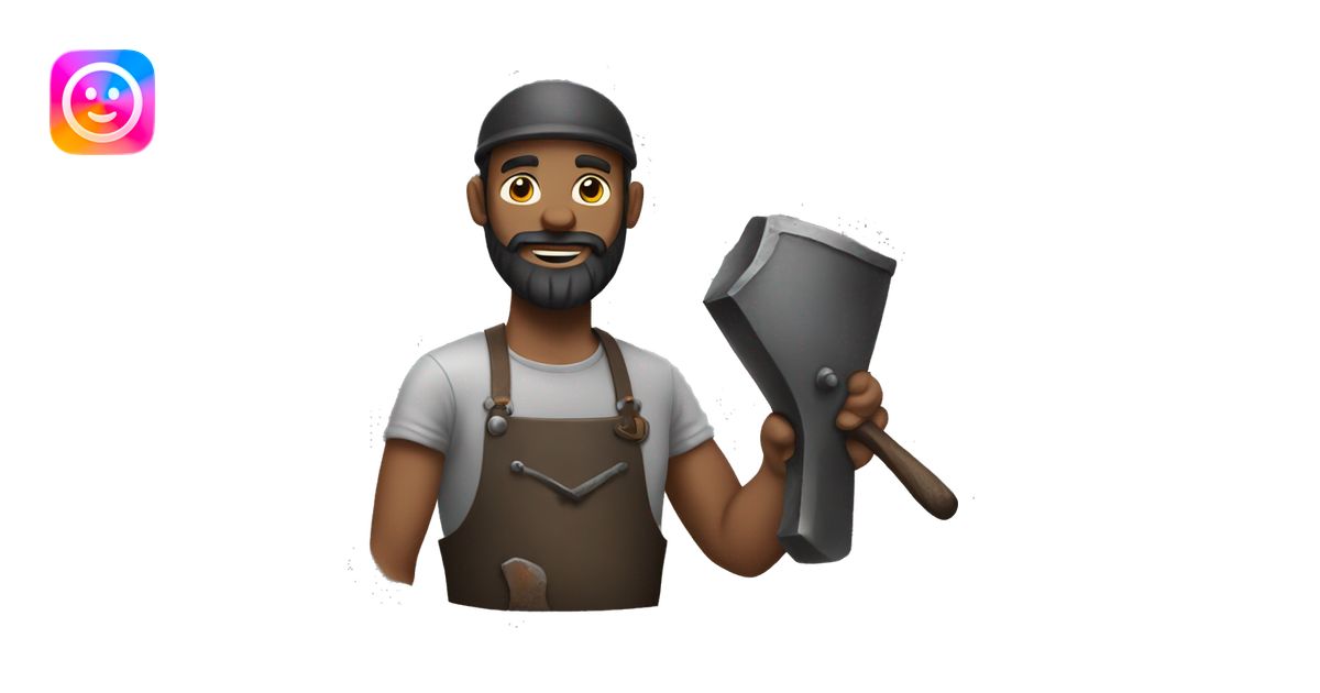 british blacksmith with beard emoji | AI Emoji Generator