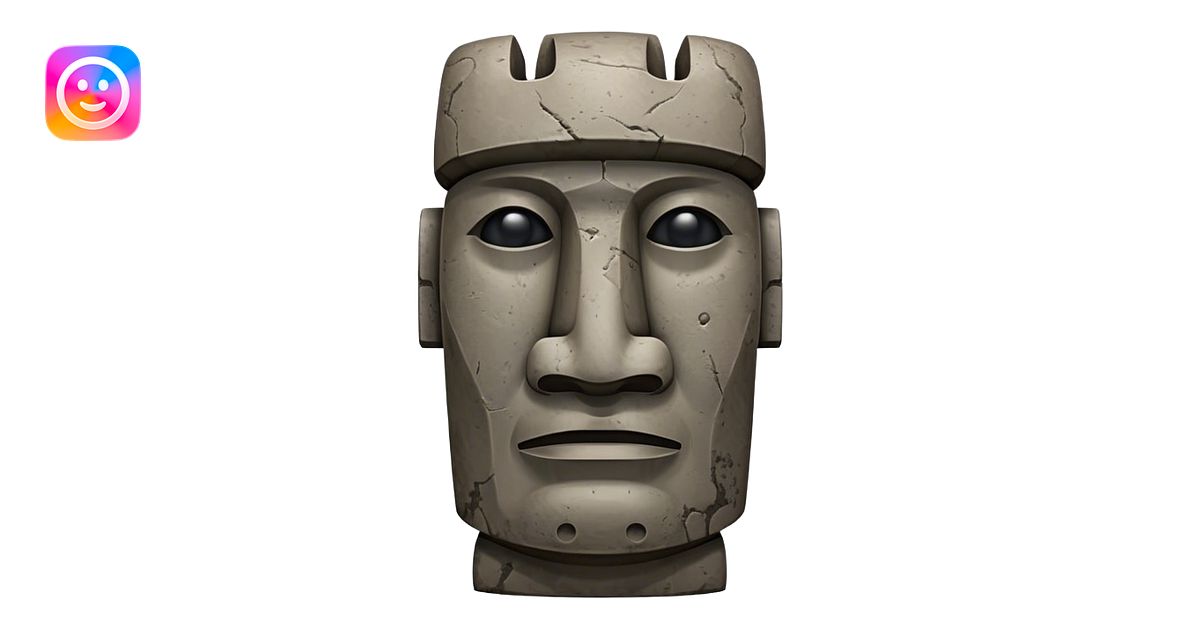 create moai image with average face emoji | AI Emoji Generator