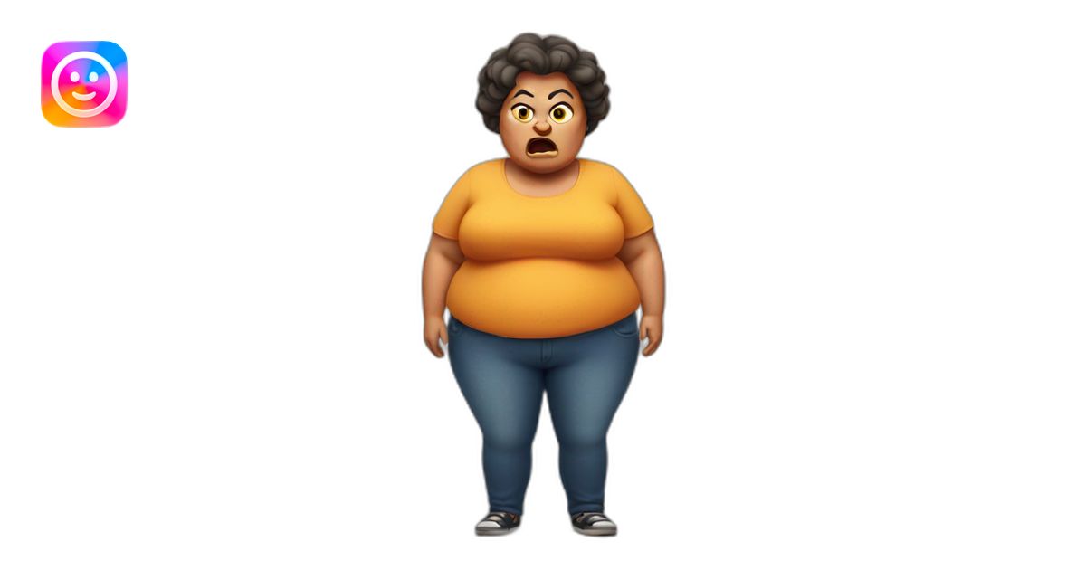 angry fat aunt emoji | AI Emoji Generator