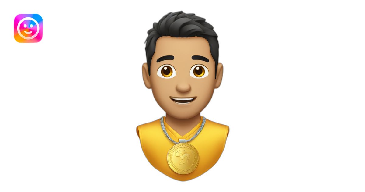 Chico con medalla emoji | AI Emoji Generator