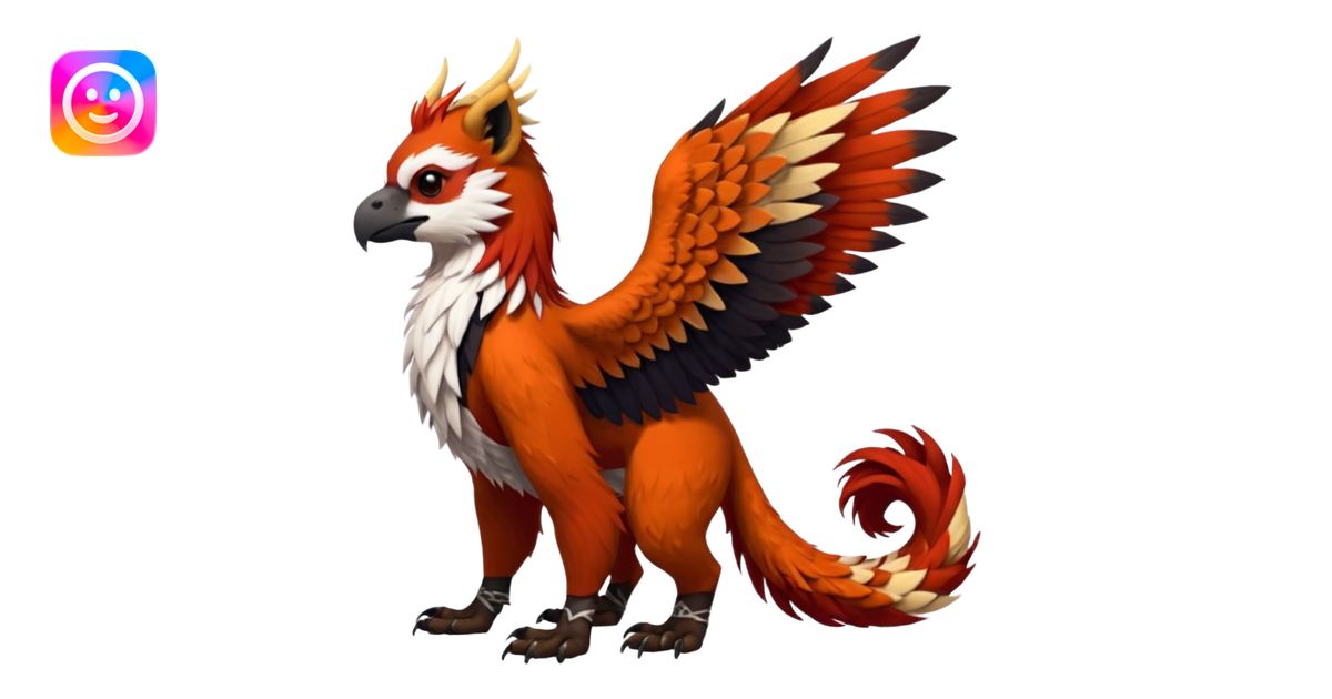 4-legged realistic digitigrade scaly winged long-big-beaked Gryphon ...