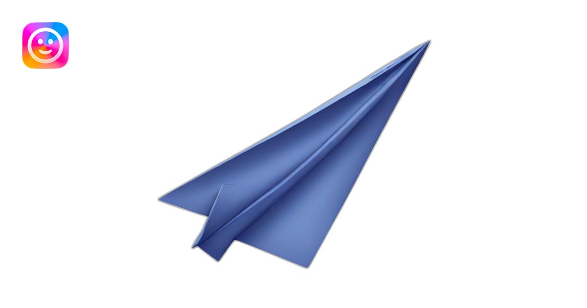 indigo paper plane emoji | AI Emoji Generator