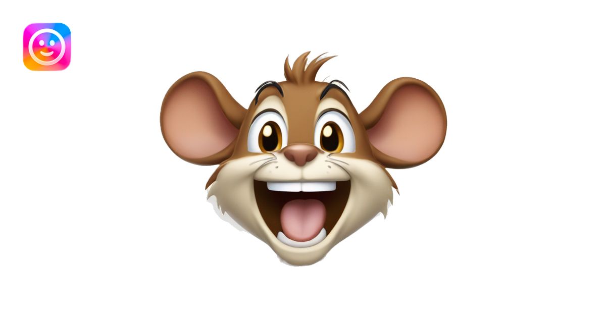 mouse monty jack from chip 'n' dale, laughing emoji | AI Emoji Generator