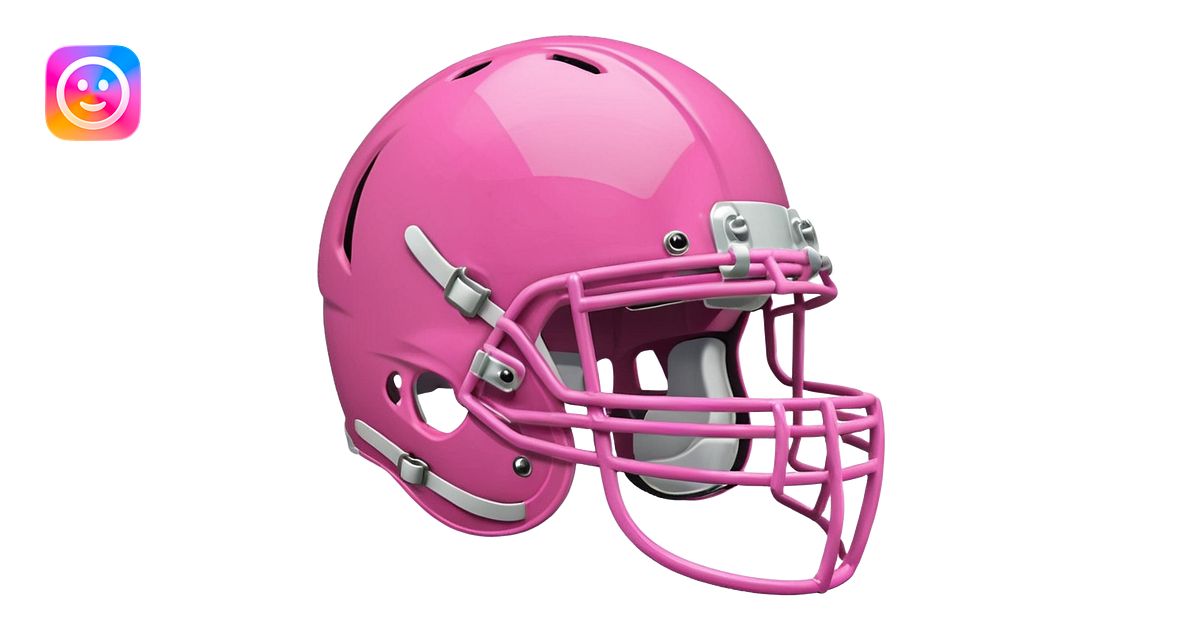 Pink football helmet emoji | AI Emoji Generator