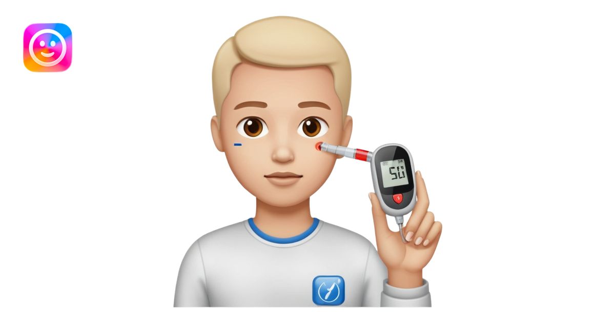 diabetes meter hand test finger blood emoji | AI Emoji Generator