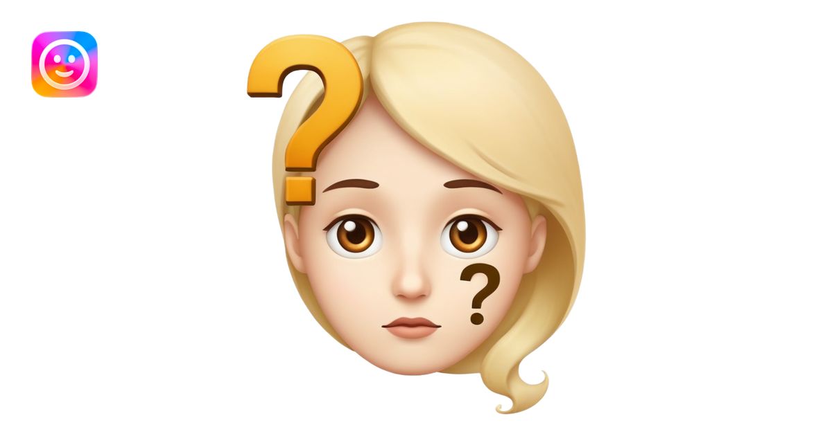 curious face with a question mark emoji | AI Emoji Generator