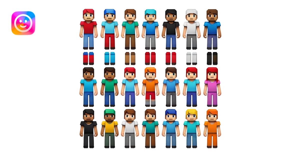 craft some Minecraft based emotes emoji | AI Emoji Generator