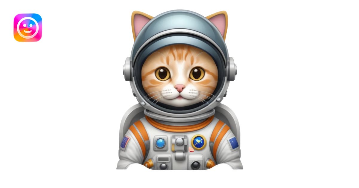 Cat astronaut emoji | AI Emoji Generator