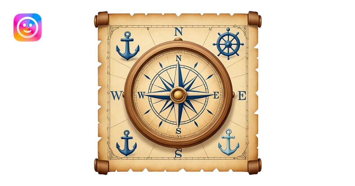 sea navigation chart. emoji | AI Emoji Generator