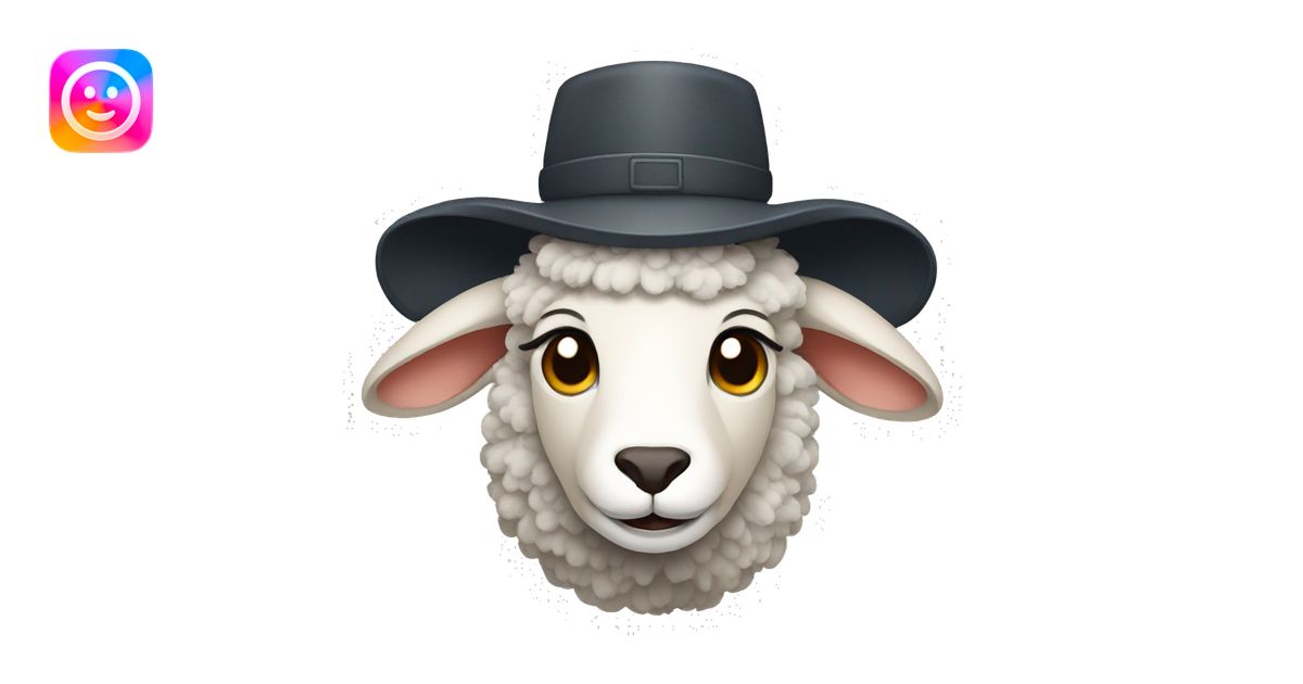 Sheep with Cap emoji | AI Emoji Generator