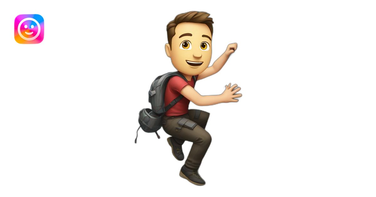elon musk climbing a boulder emoji | AI Emoji Generator
