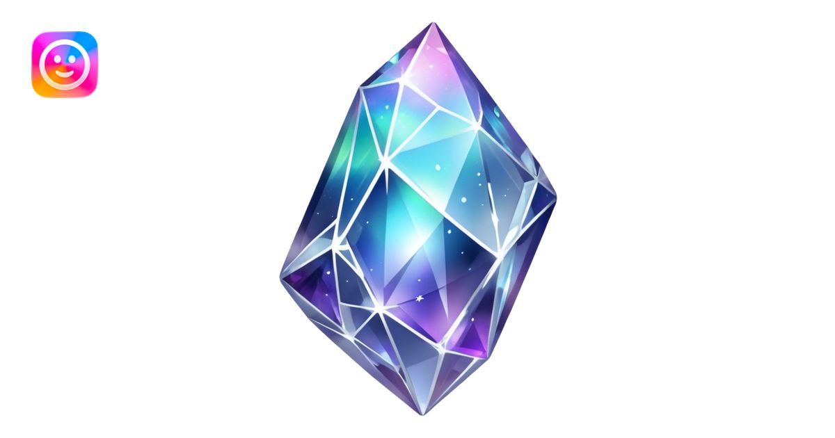 white silver transparent nebula crystal shard emoji | AI Emoji Generator