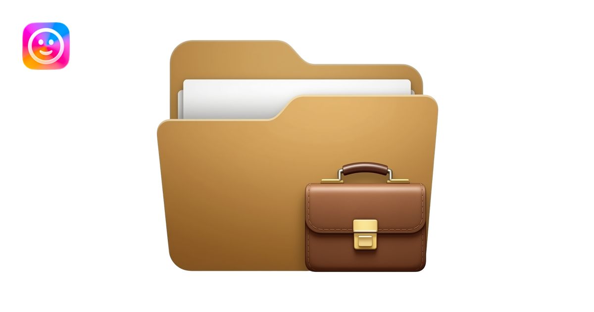 Folder logo what represent management. emoji | AI Emoji Generator